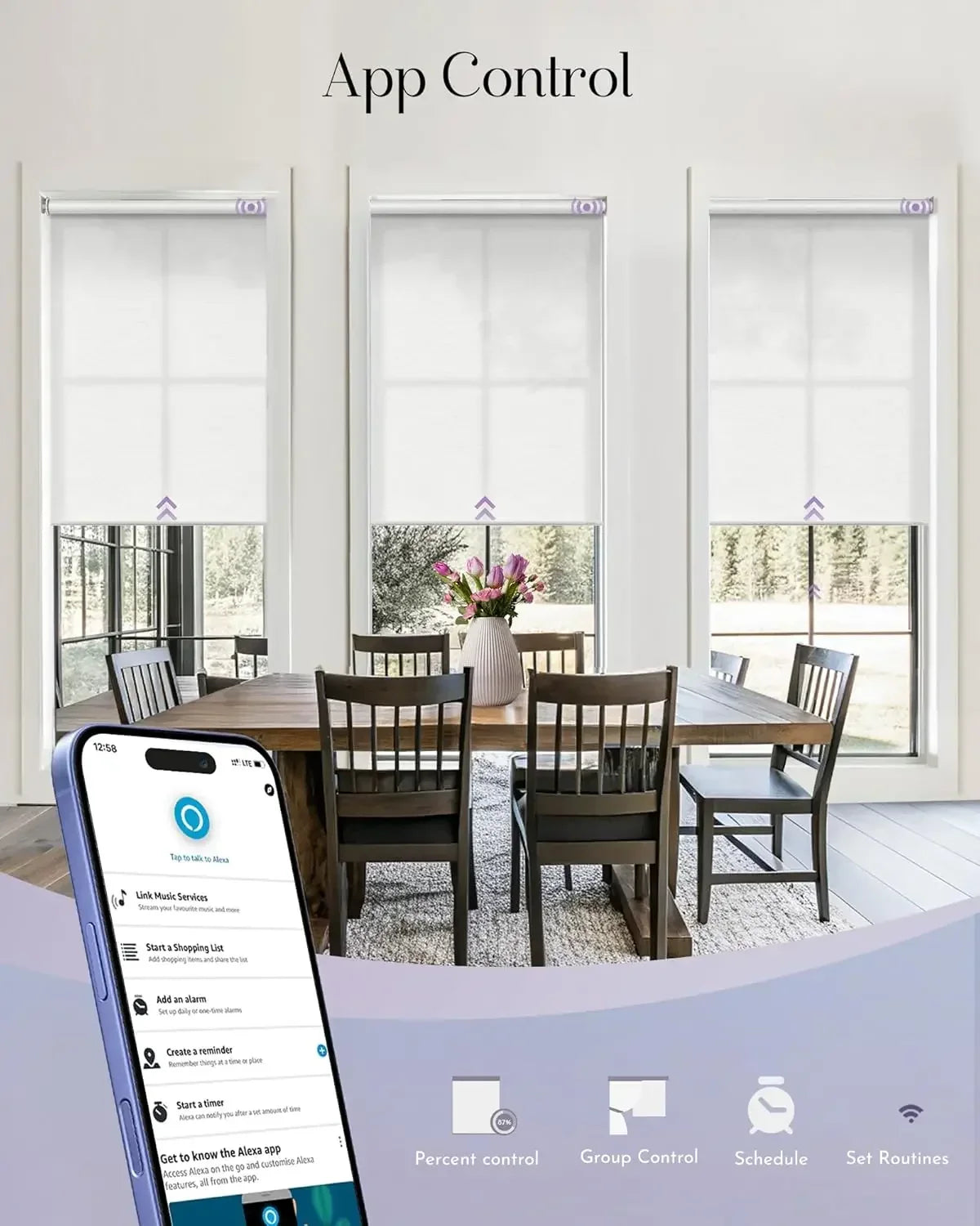 No Drill Motorized Roller Shades | Graywind